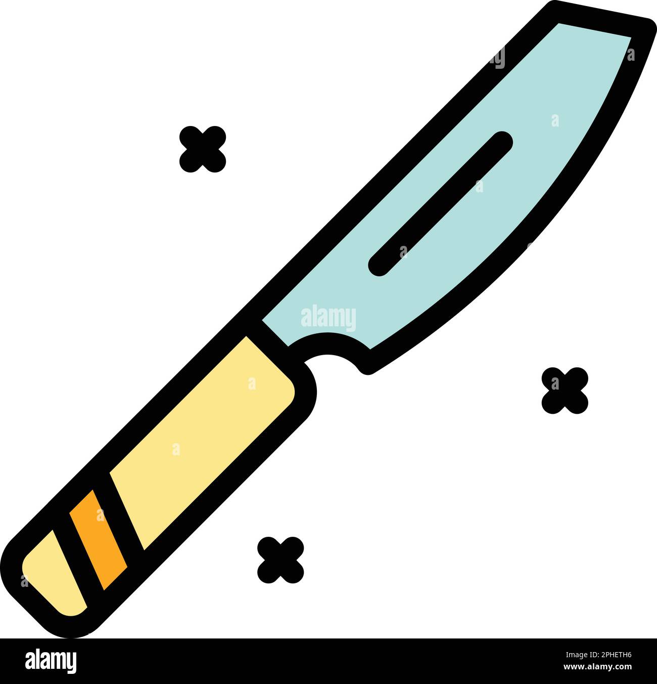 Hiking knife icon. Outline Hiking knife vector icon for web design ...