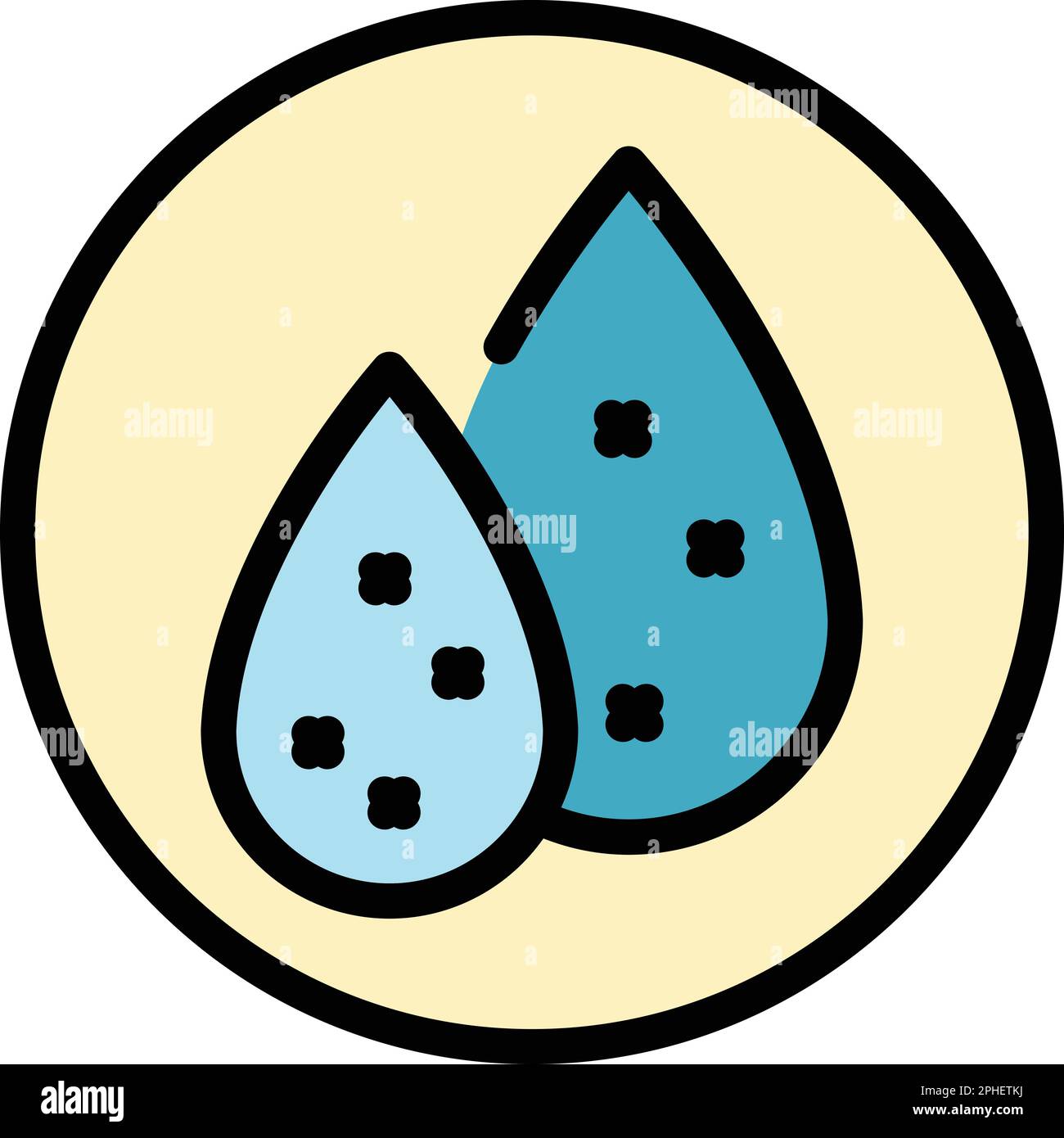 Organic water drops icon. Outline Organic water drops vector icon for ...