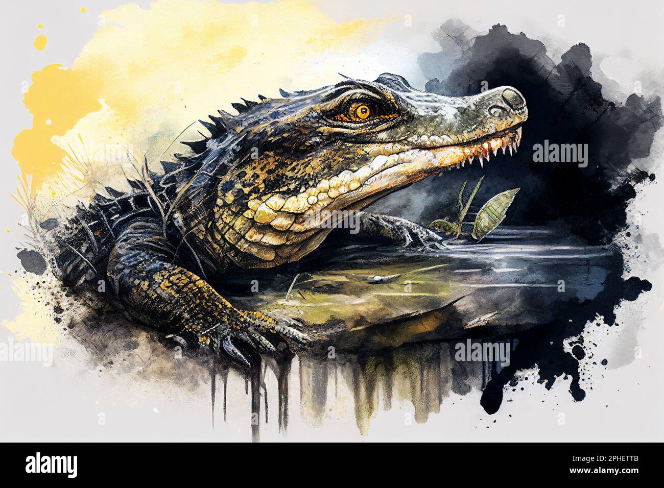 Abstract Alligator Painting