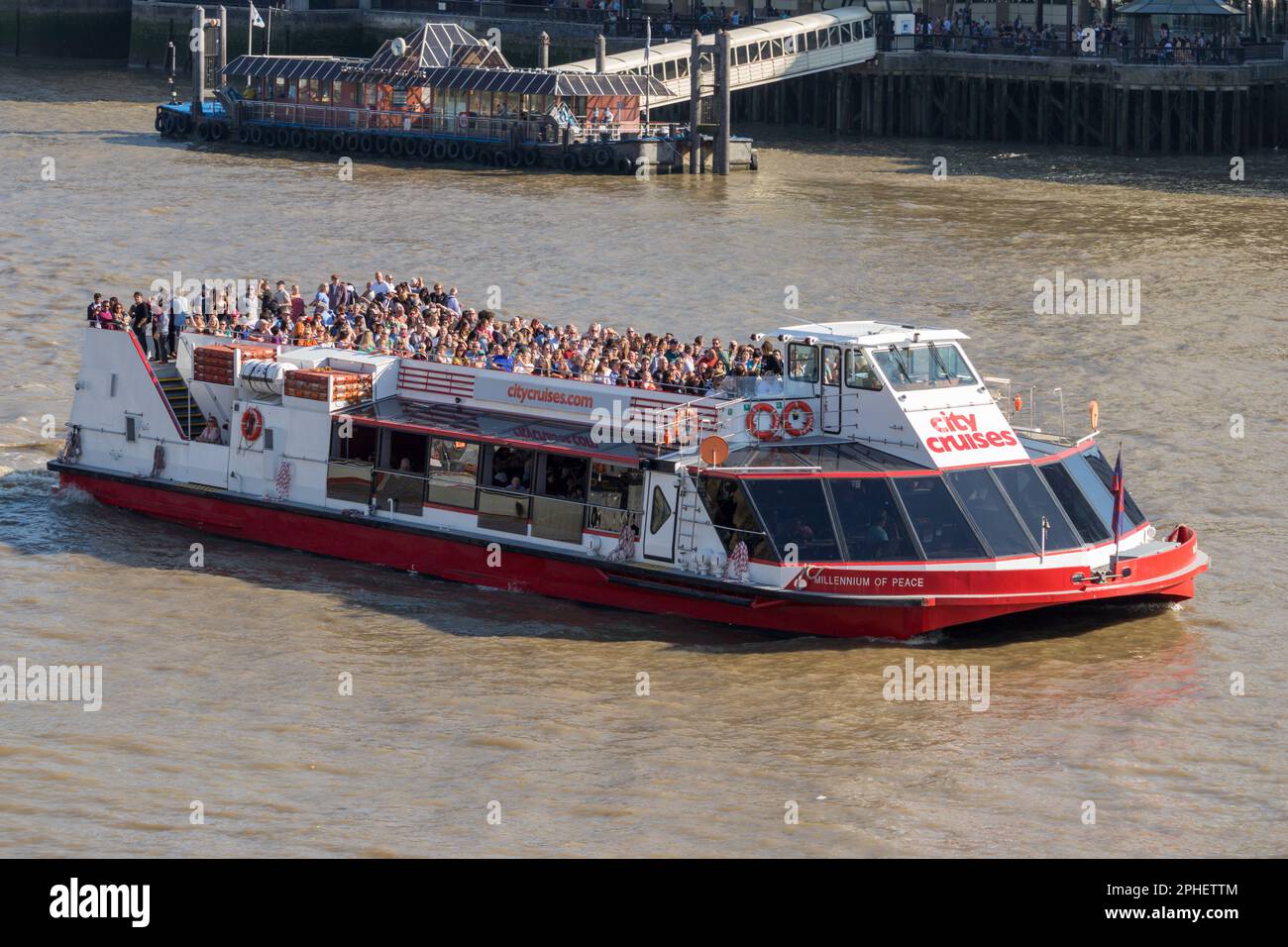 City Cruises 'Millennium of Peace' ferry packed with passengers, near ...