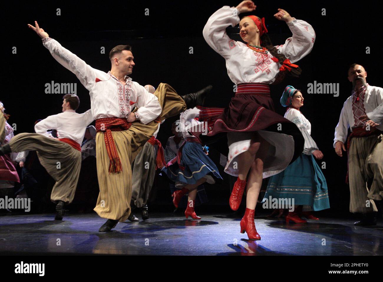 Non Exclusive: KYIV, UKRAINE - MARCH 27, 2023 - Actors of the Berehynia ...