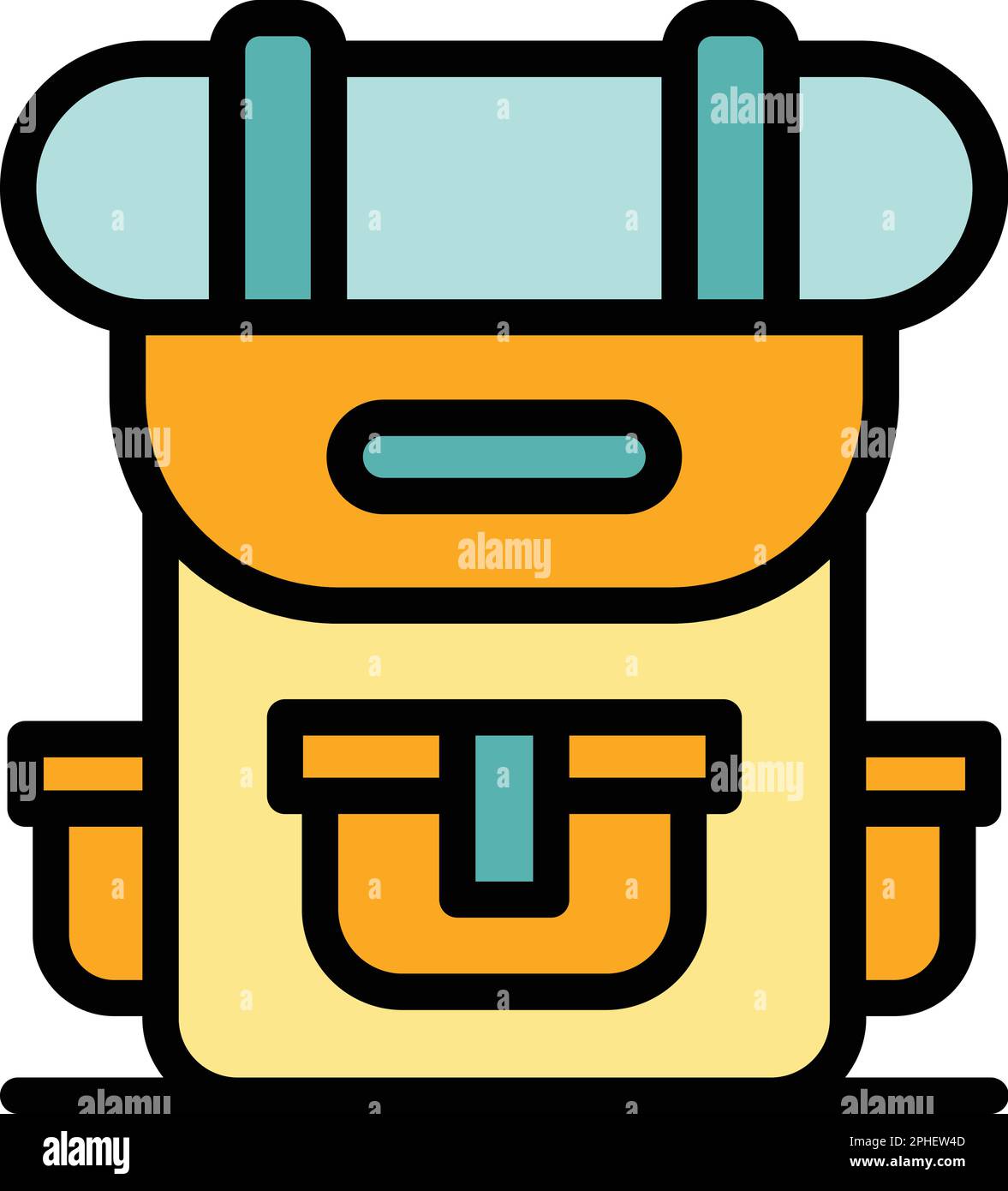 Hiking backpack icon. Outline Hiking backpack vector icon for web ...