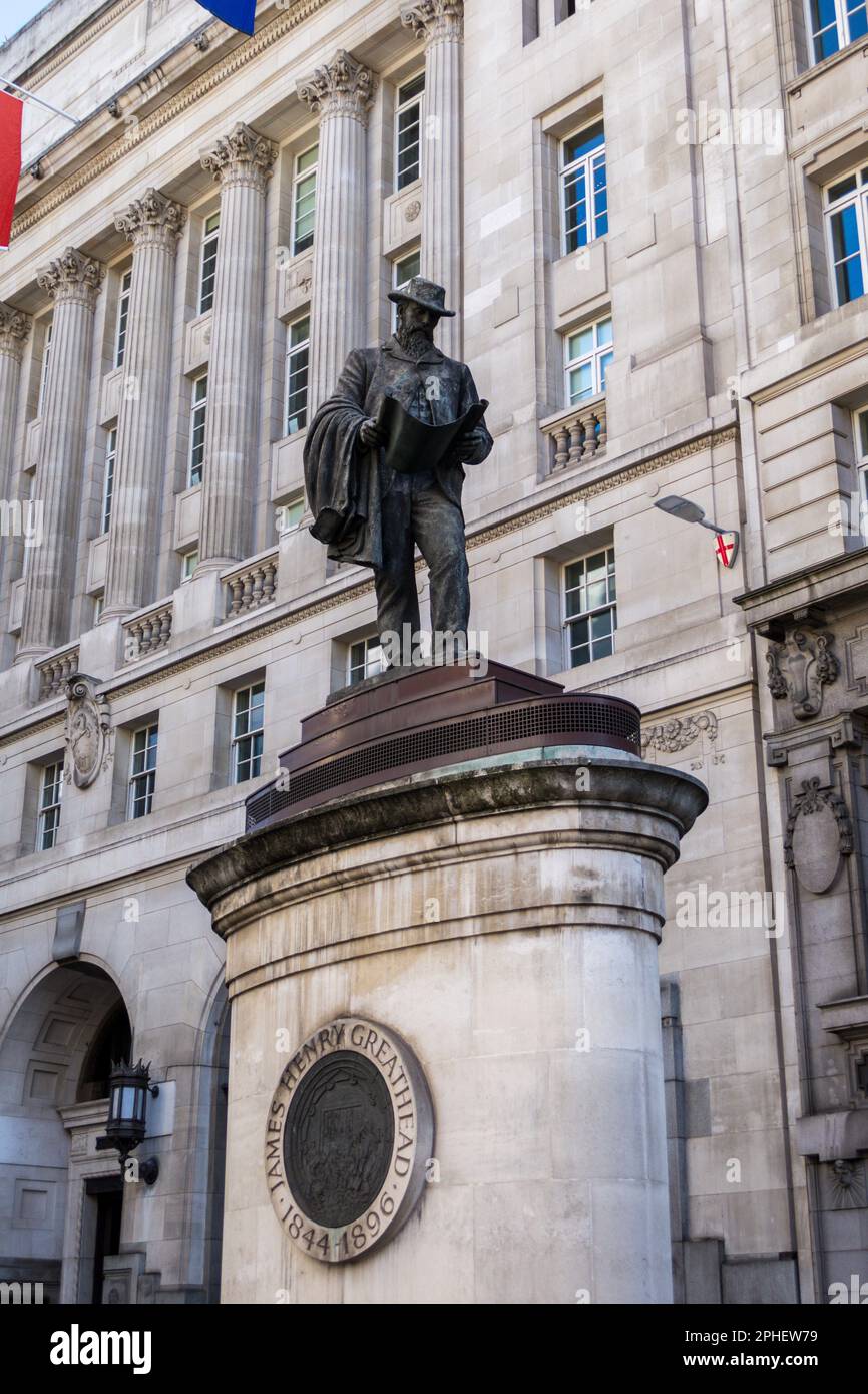 Statue of James Henry Greathead, City of London, UK Stock Photo - Alamy