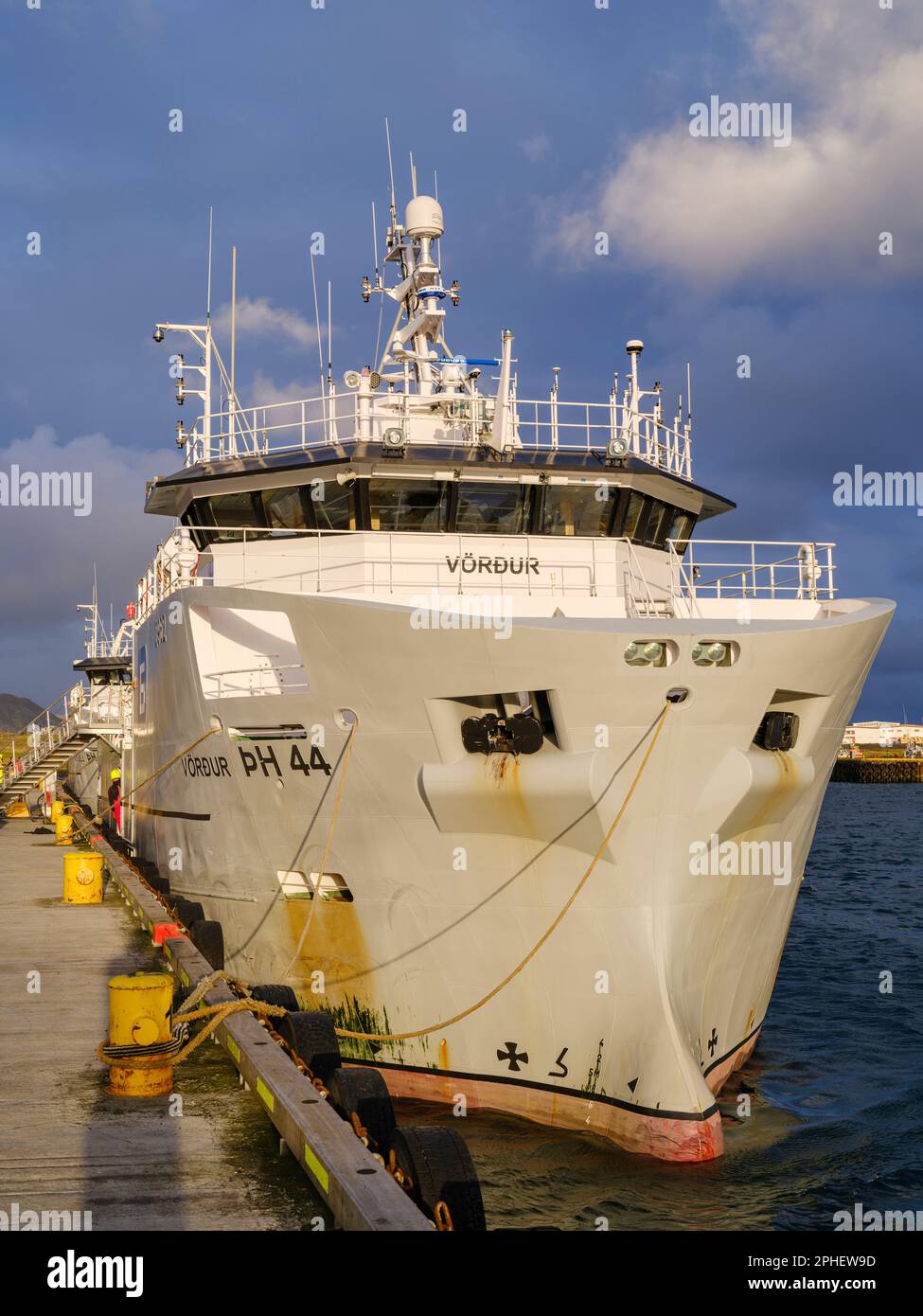Trawler in the harbour of Grindavik in Iceland. Europe, Northern Europe ...