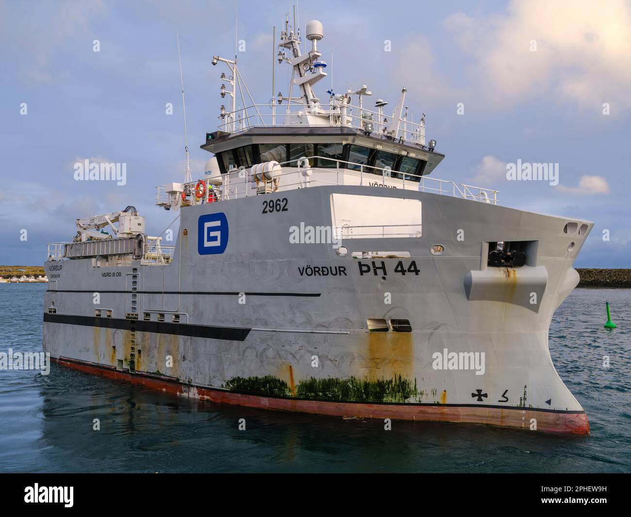 Trawler in the harbour of Grindavik in Iceland. Europe, Northern Europe ...