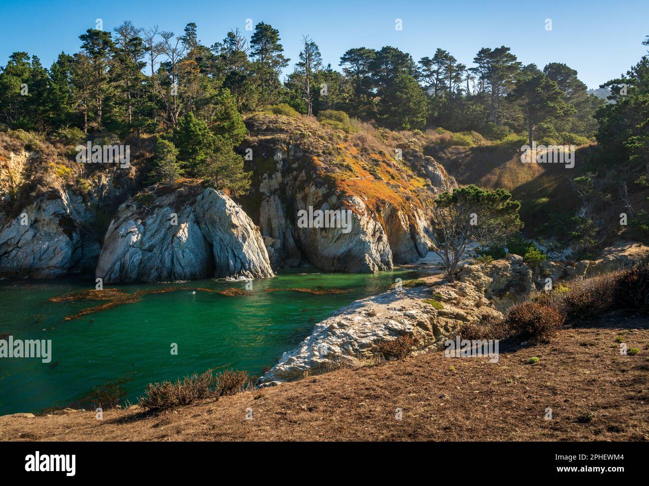 Panoramic of point lobos state natural reserve hi-res stock photography ...