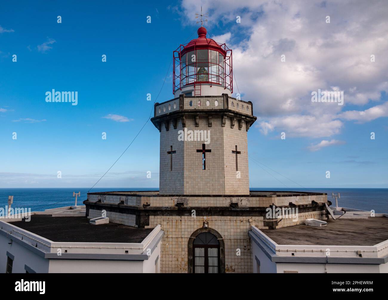 Farol do Arnel Lighthouse on Sao Miguel island Azores Stock Photo - Alamy