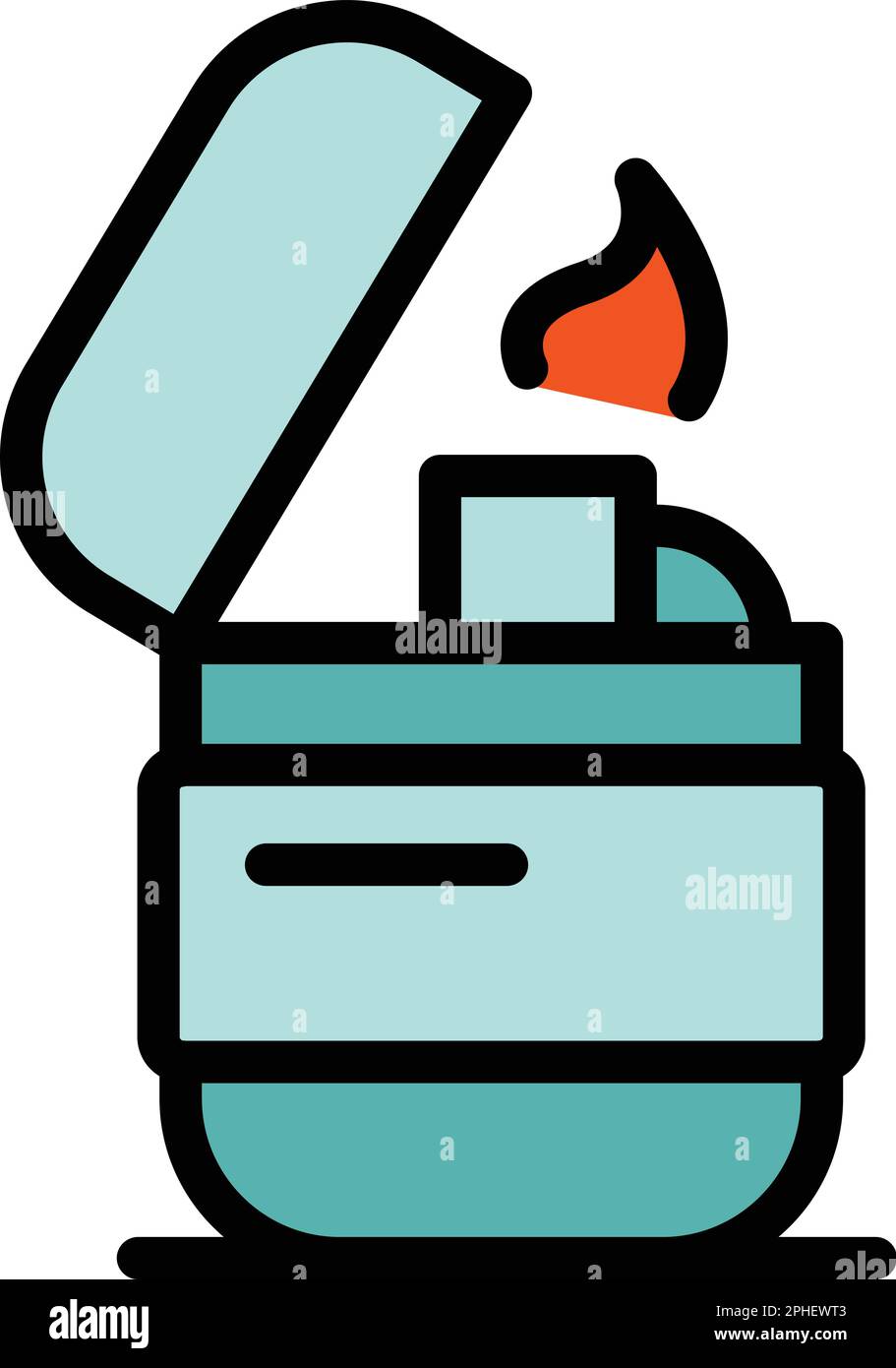 Lighter flame icon. Outline Lighter flame vector icon for web design ...