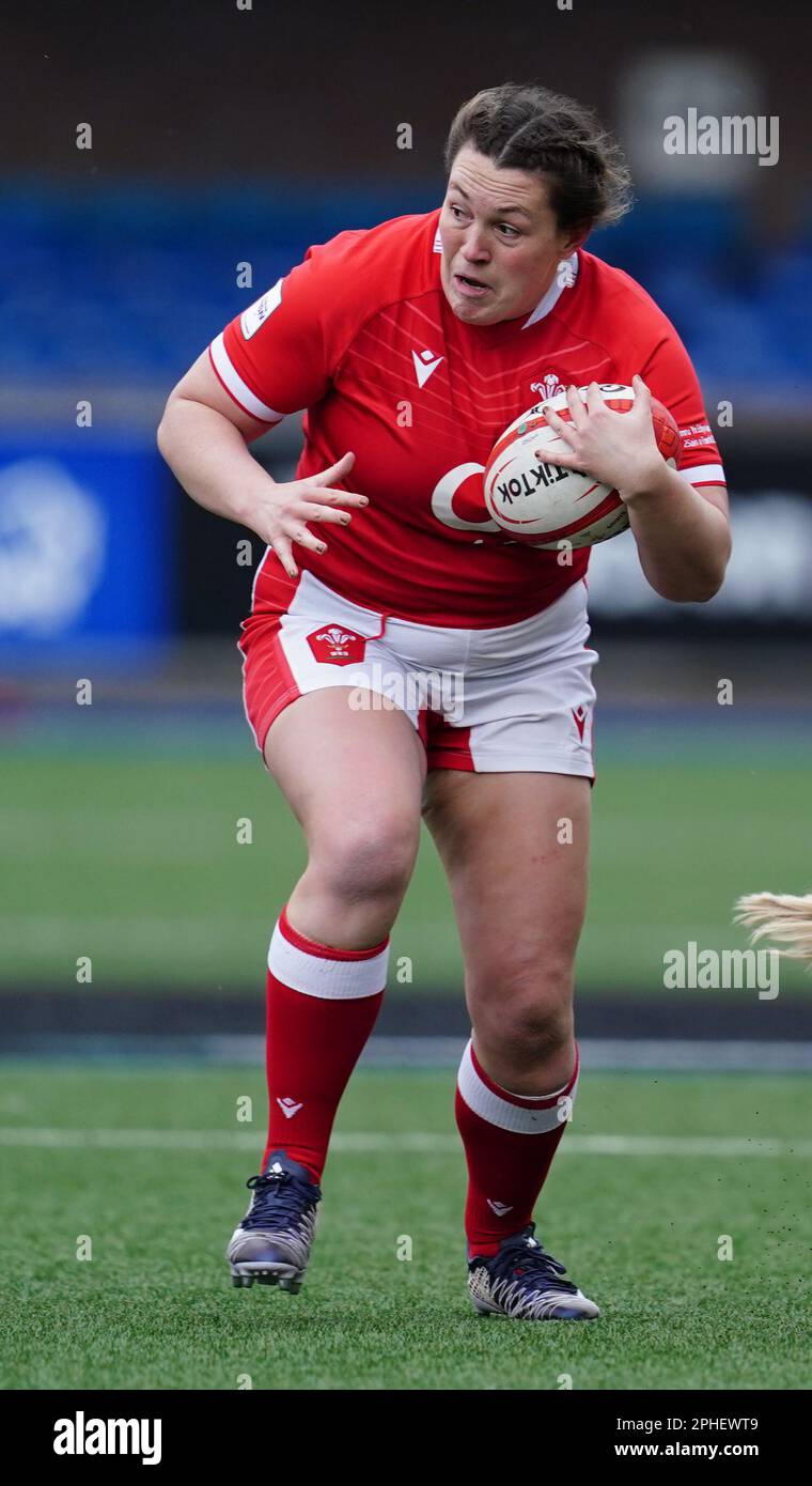 Wales' Cerys Hale during the TikTok Women's Six Nations match at ...
