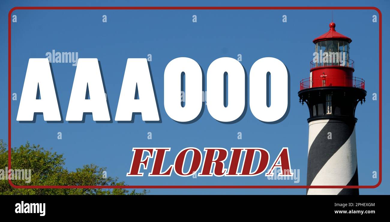 Florida license plate hi-res stock photography and images - Alamy