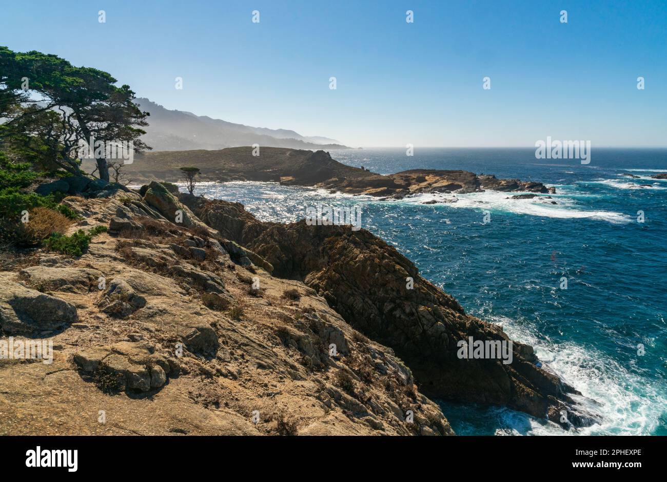 Panoramic of point lobos state natural reserve hi-res stock photography ...