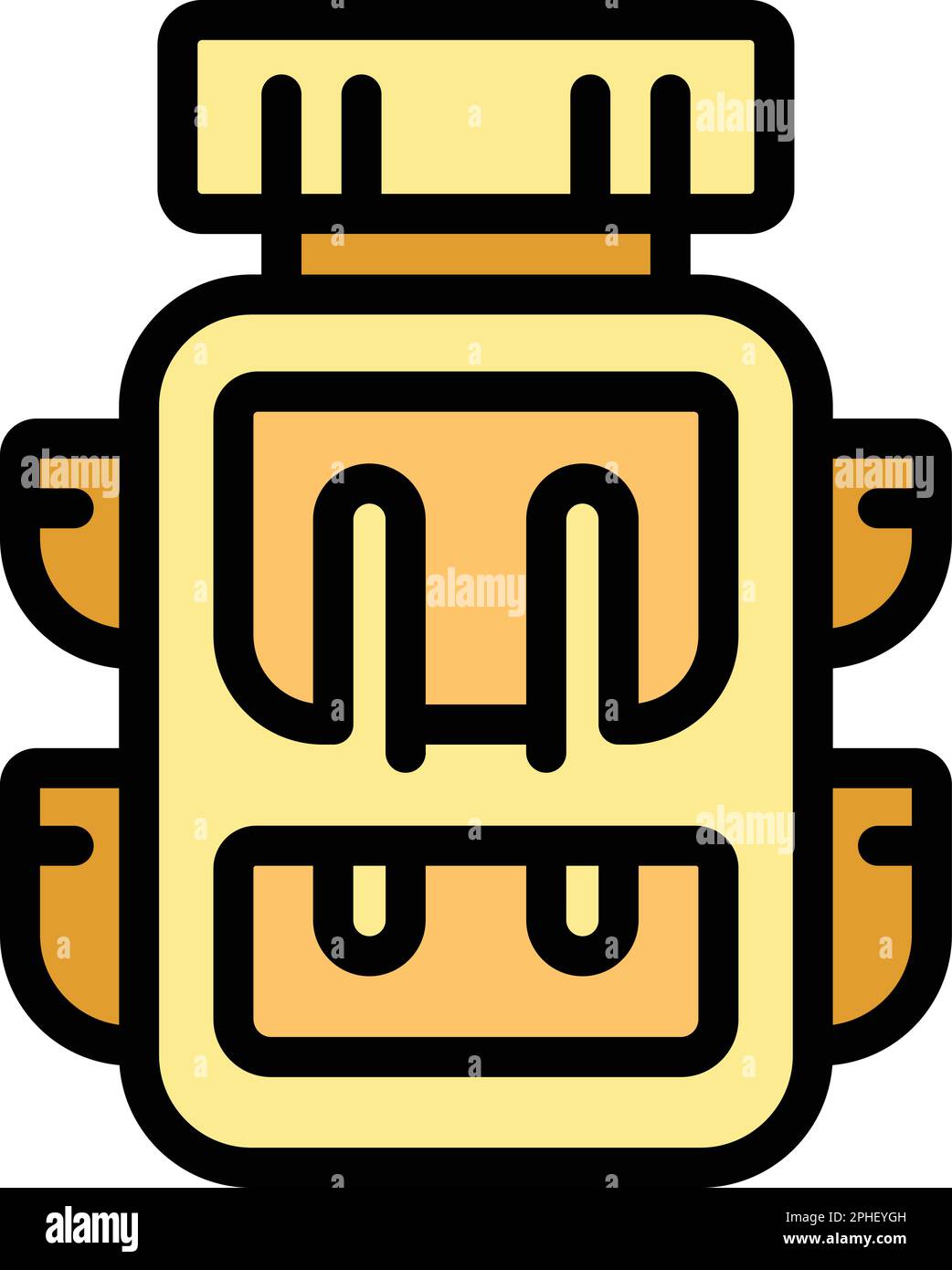 Scouting backpack icon. Outline Scouting backpack vector icon for web ...