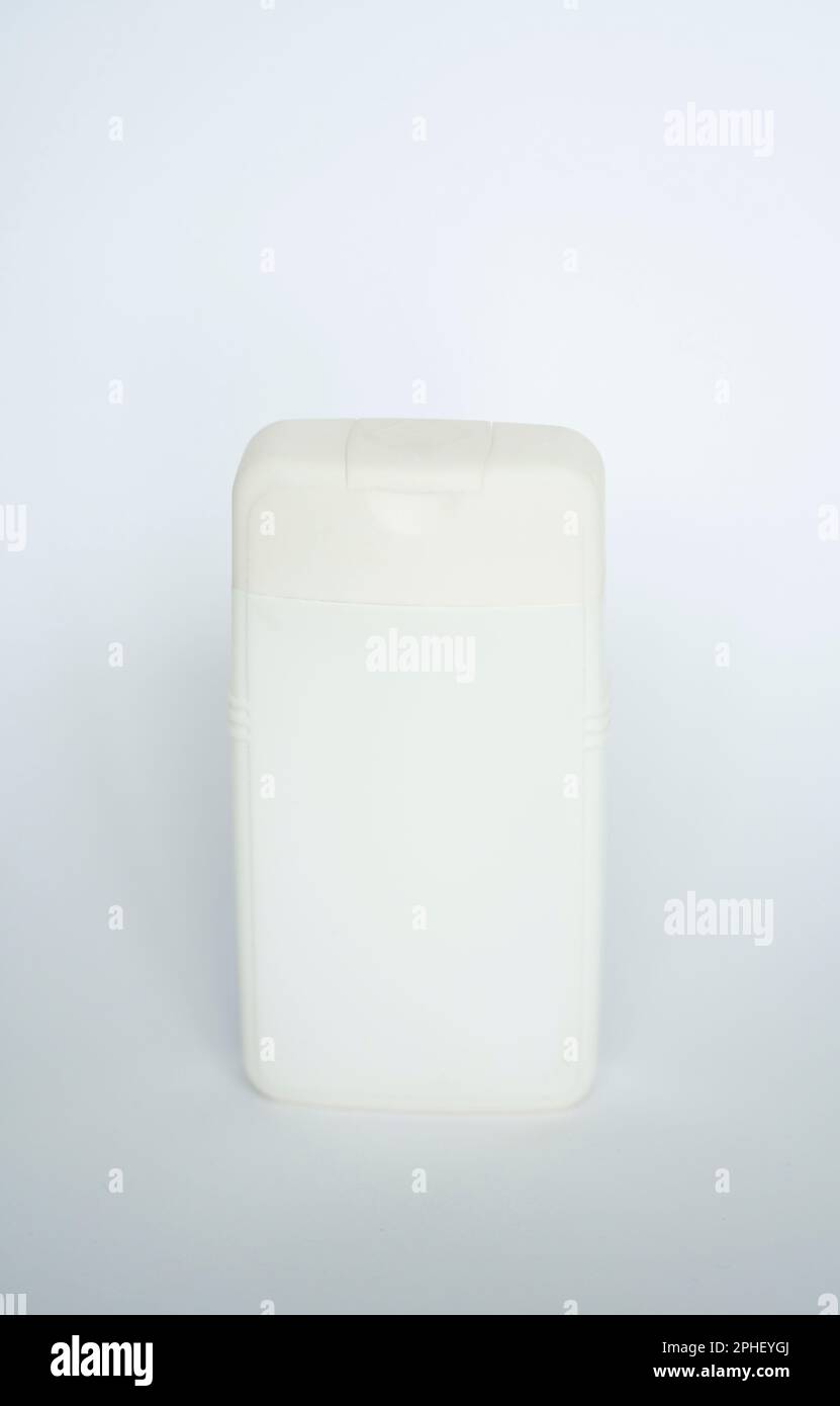 White square bottle for liquid soap, shampoo, gel Stock Photo - Alamy