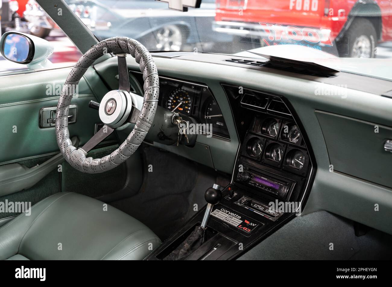 Detail of the classic American sports car Chevrolet Corvette C3 L-83 ...