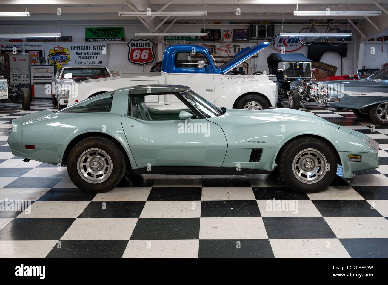 Detail of the classic American sports car Chevrolet Corvette C3 L-83 ...