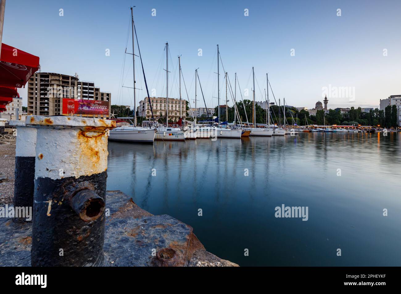 The harbor of Constanta at the Black Sea in Romania Stock Photo - Alamy