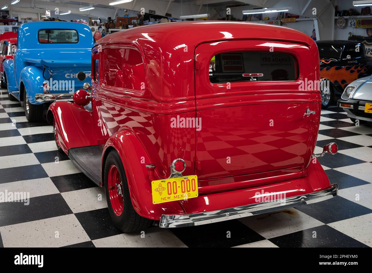 Detail of a red historic Ford Model 40 Hot Rod Stock Photo - Alamy