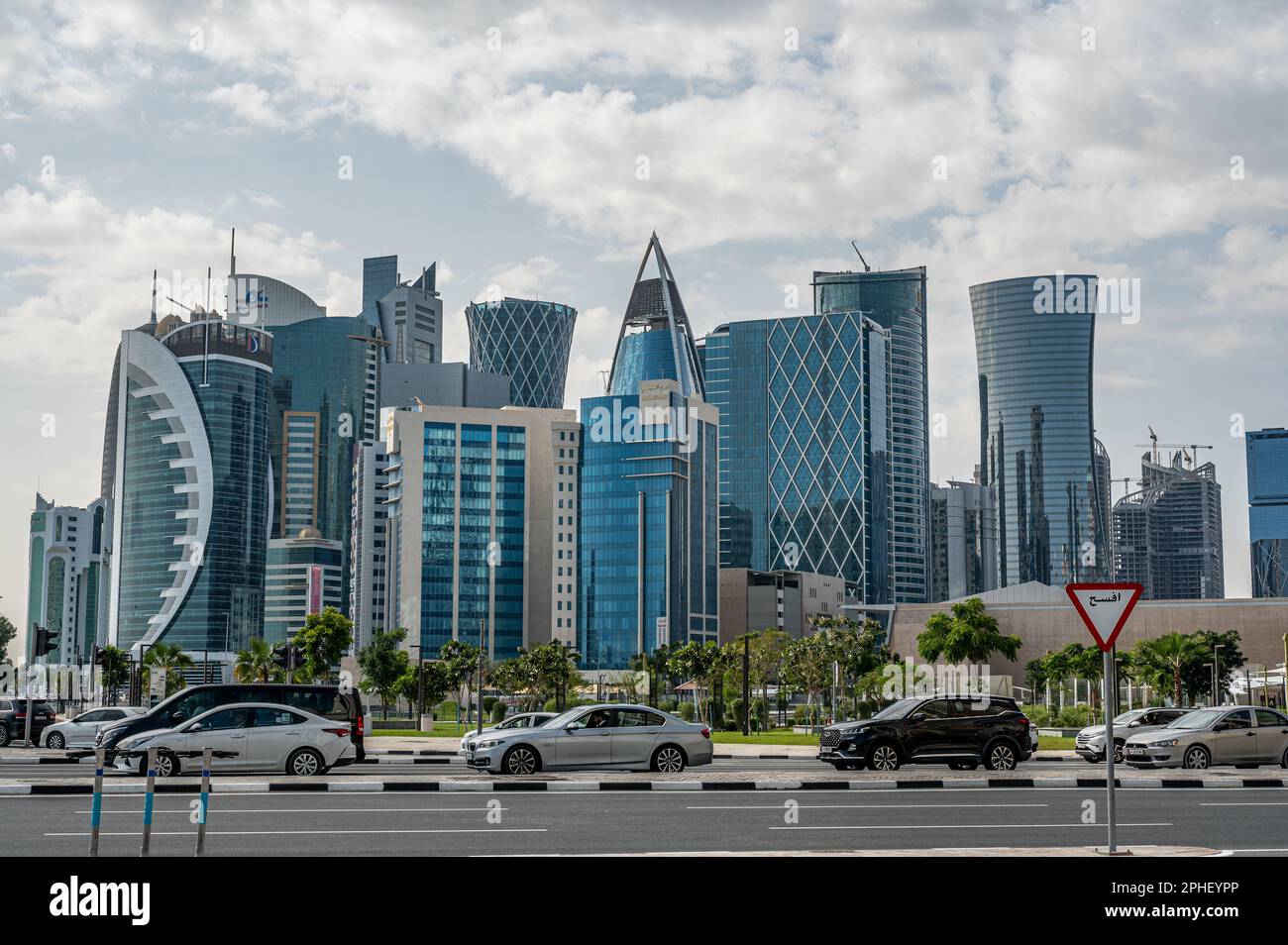 Doha, Qatar - February 4, 2023: Doha modern city, Qatar, Middle East ...