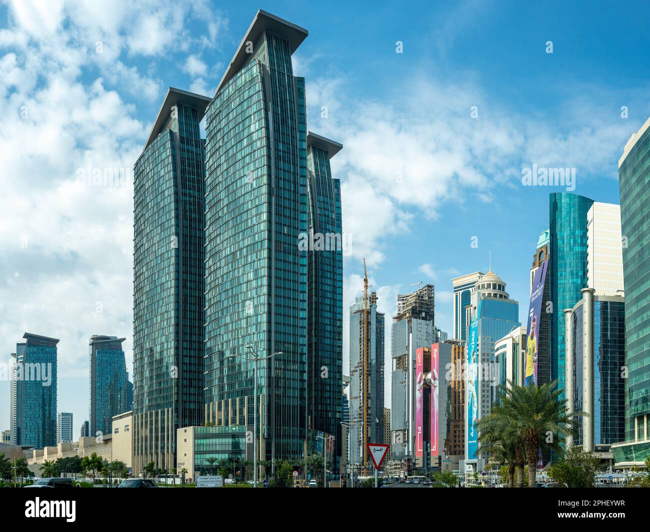 Doha, Qatar - February 4, 2023: Doha modern city, Qatar, Middle East ...