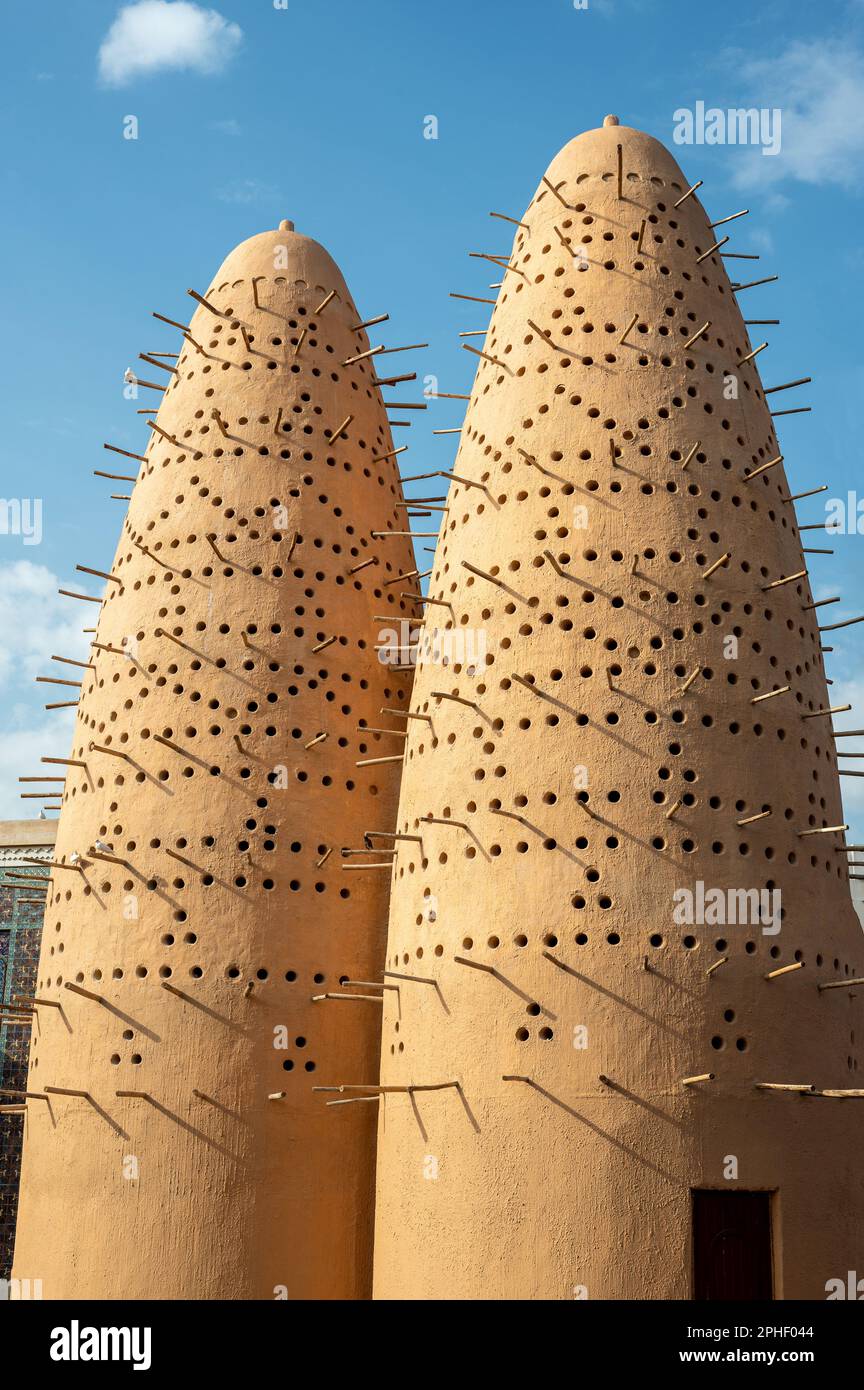 Pigeon Towers in Katara Cultural Village in Doha. Pigeon towers and ...