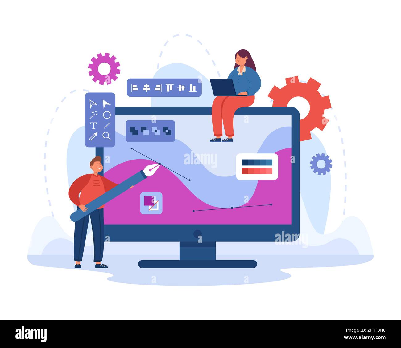Creative designer working on drawing Cut Out Stock Images & Pictures ...