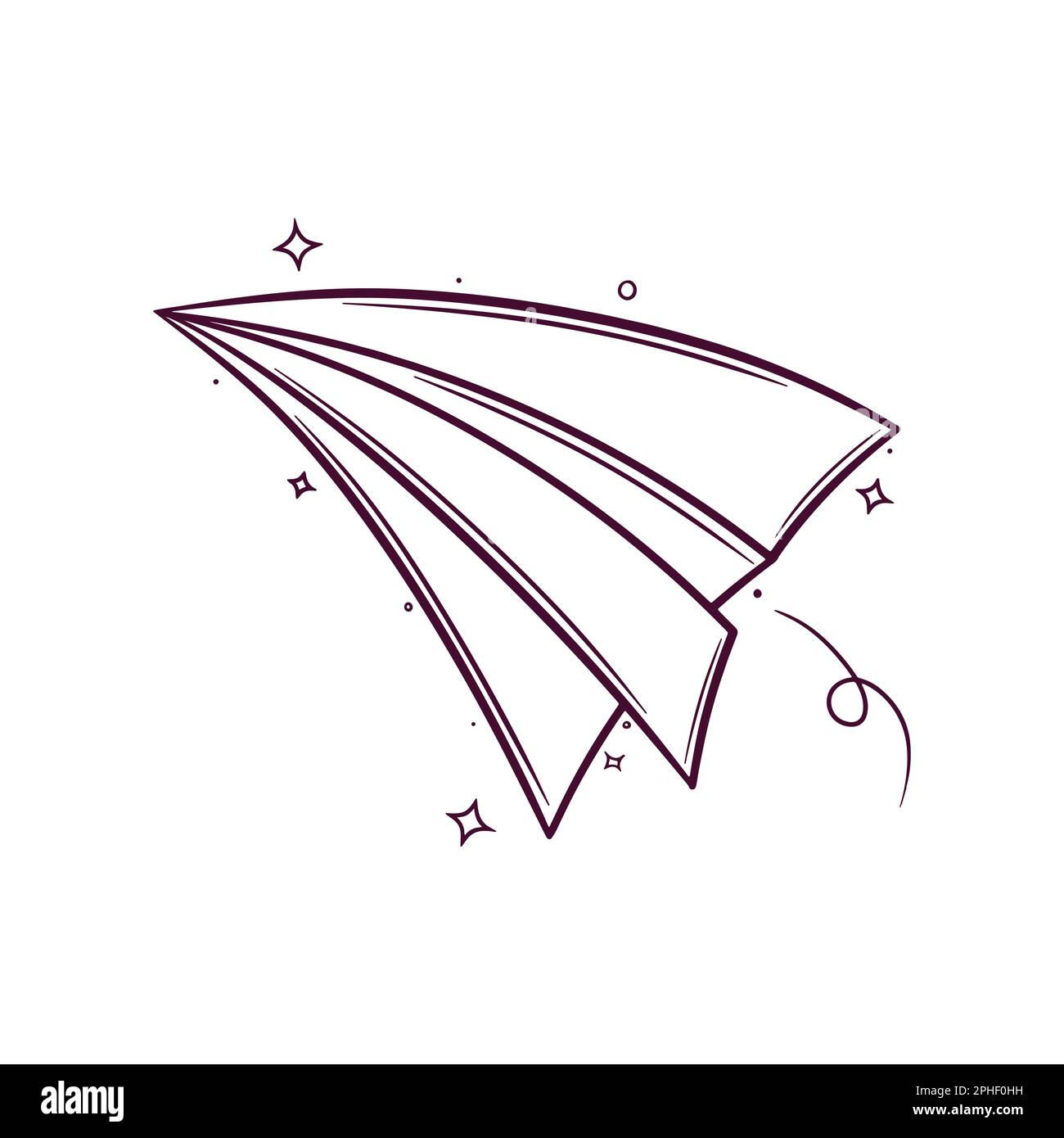 hand drawn paper plane vector illustration Stock Vector Image & Art - Alamy