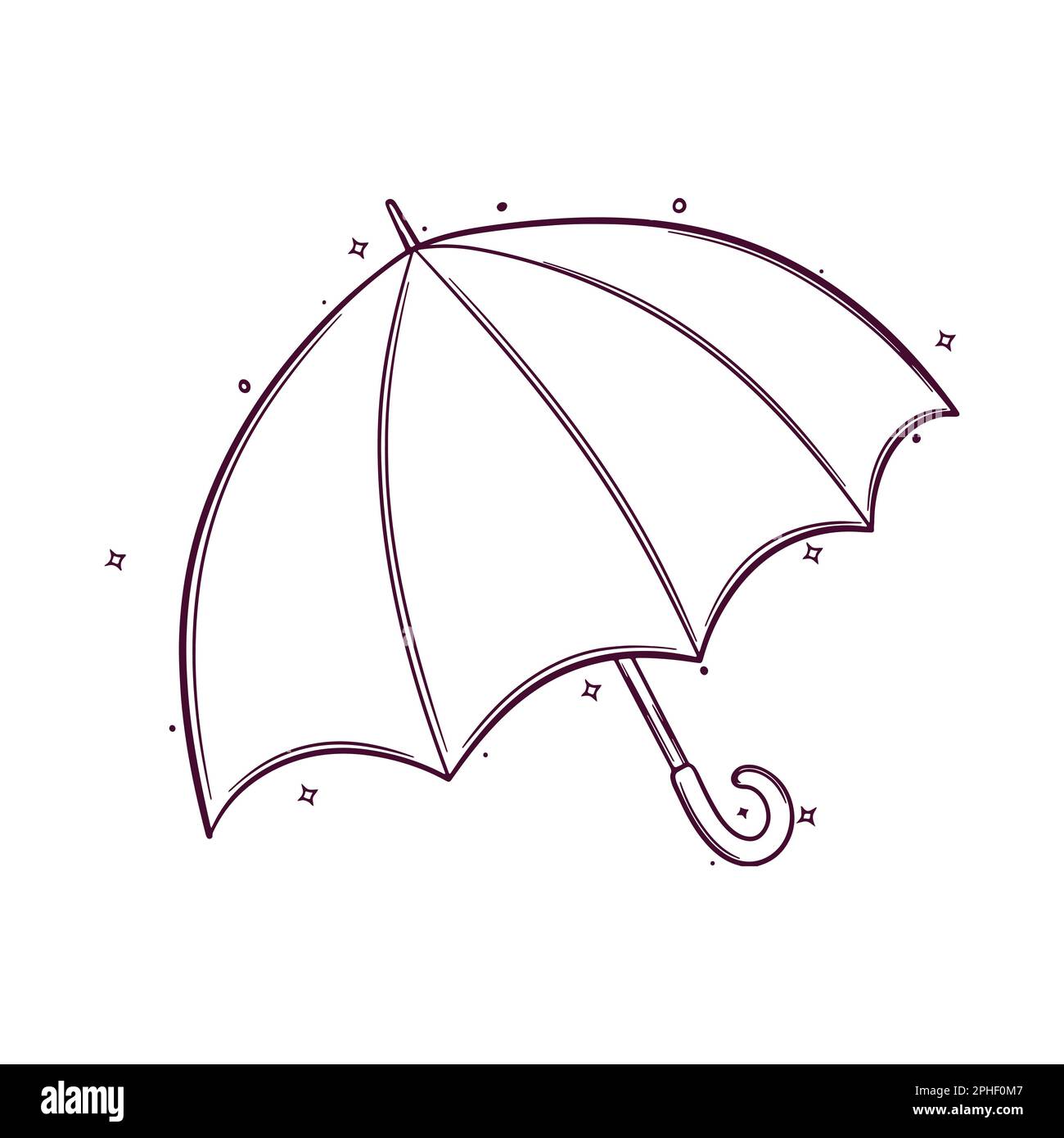 hand drawn umbrella vector illustration Stock Vector Image & Art - Alamy