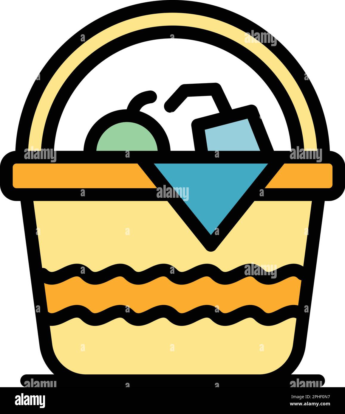 Picnic hamper icon. Outline Picnic hamper vector icon for web design ...