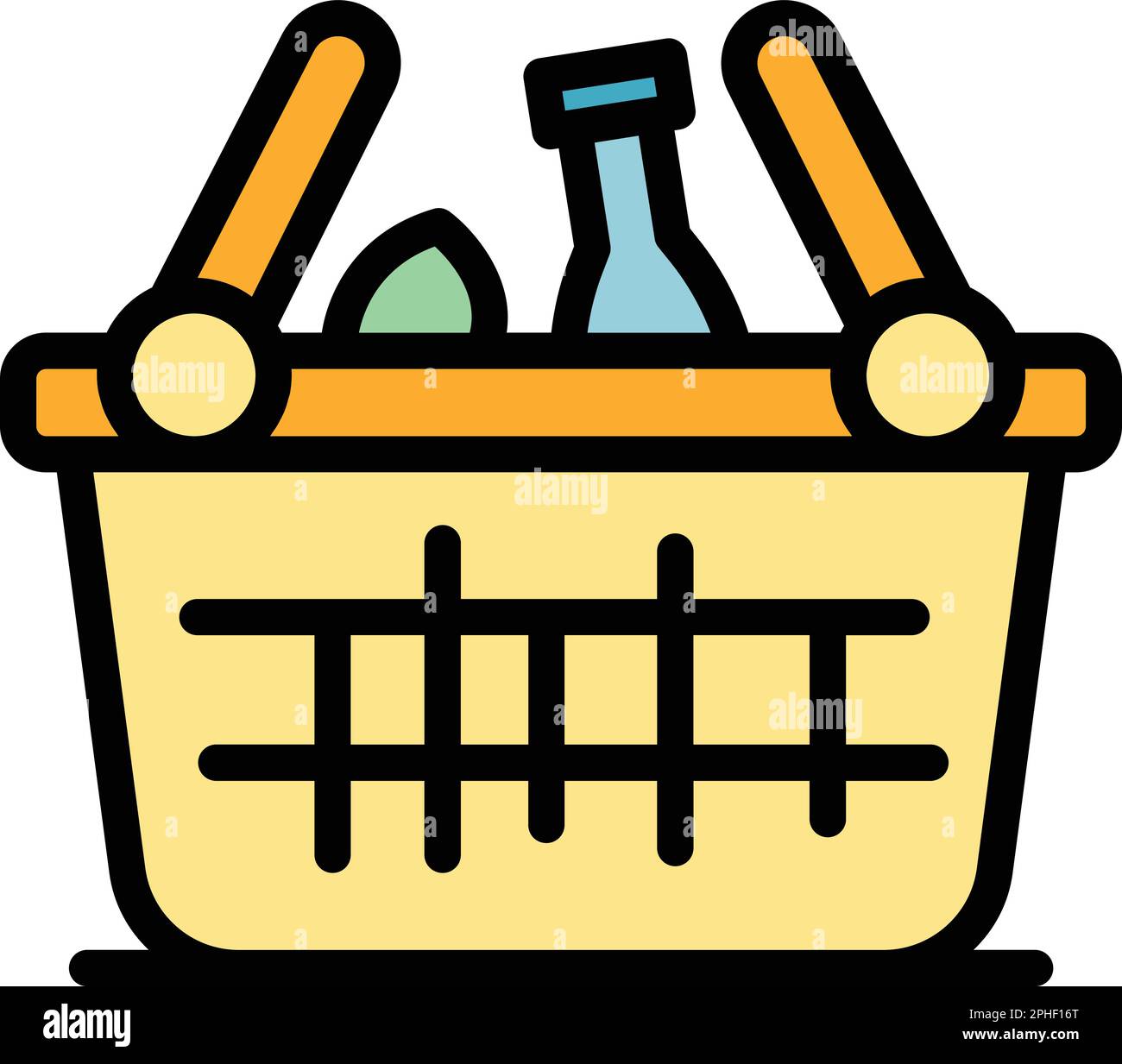 Food hamper icon. Outline Food hamper vector icon for web design ...