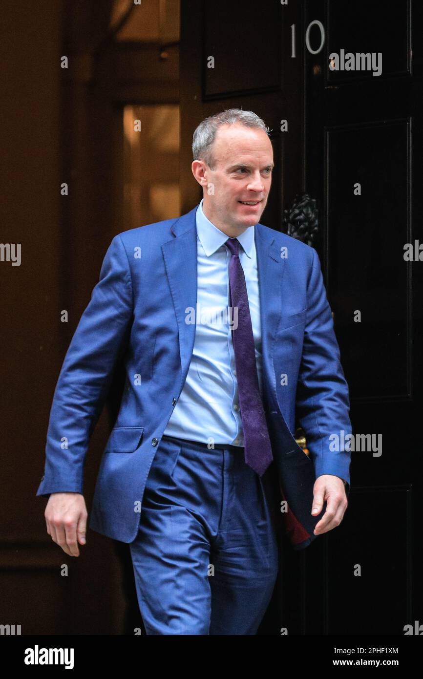London, UK. 28th Mar, 2023. Dominic Raab MP, Deputy Prime Minister ...