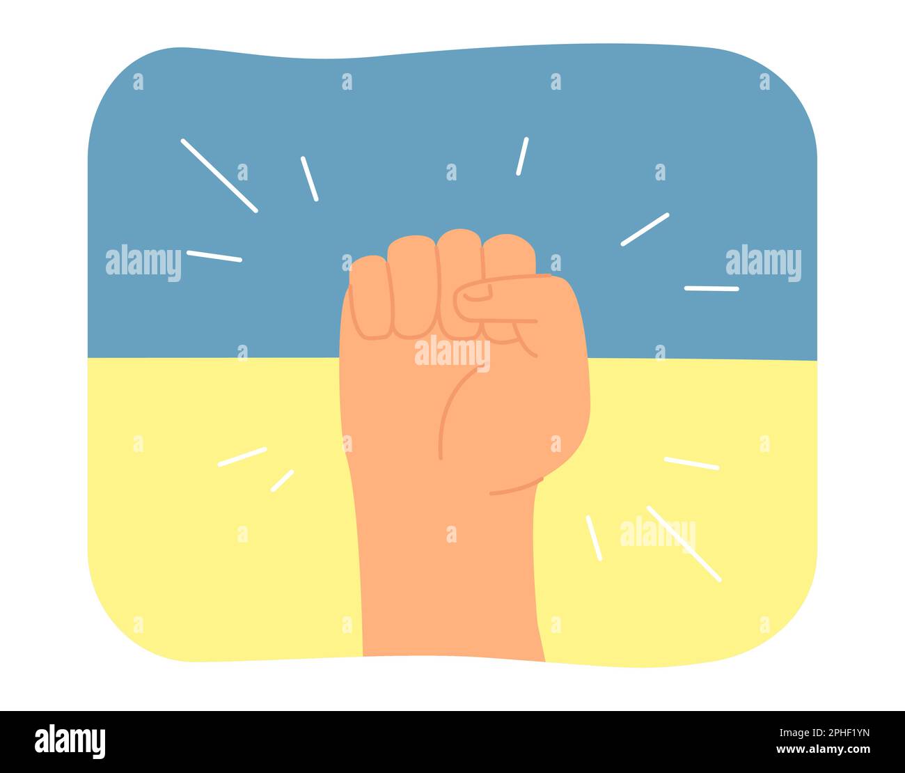 Strong fist raising in victory of Ukraine Stock Vector Image & Art - Alamy