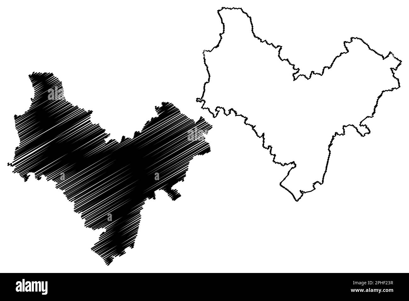 Stratford on avon vector outline map Cut Out Stock Images & Pictures ...