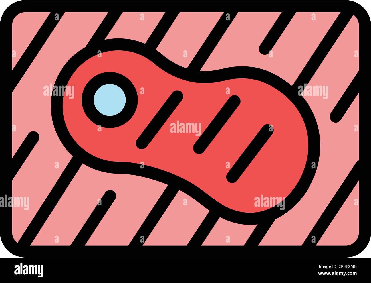 Grilled meat icon. Outline Grilled meat vector icon for web design ...