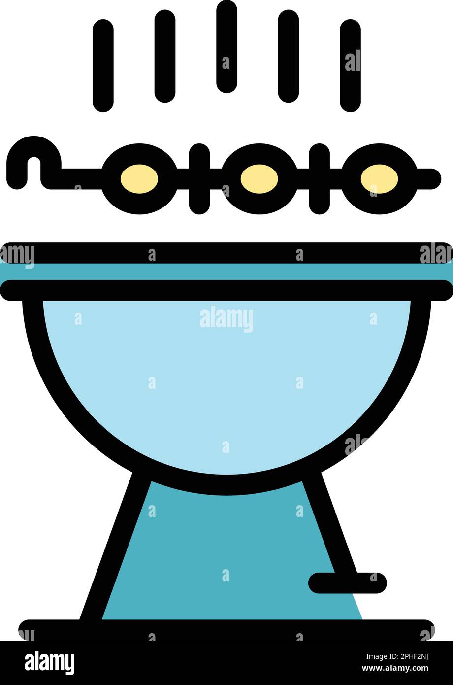 Outdoor grill icon. Outline Outdoor grill vector icon for web design ...