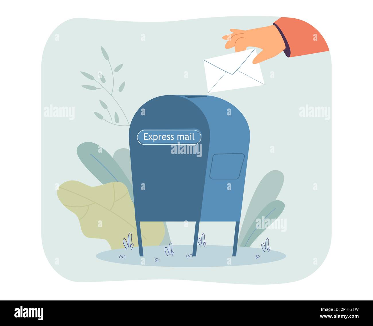 Postman delivering letter hi-res stock photography and images - Alamy