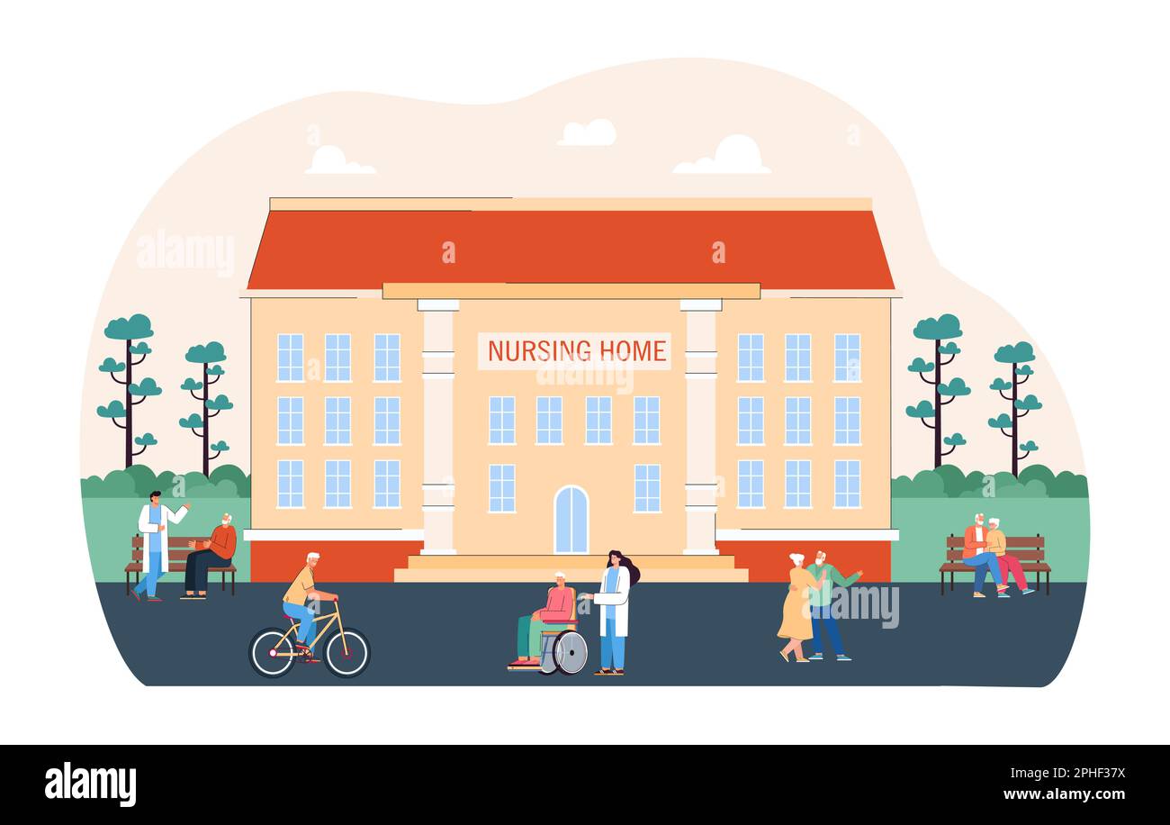 Nursing home exterior Stock Vector Images - Alamy