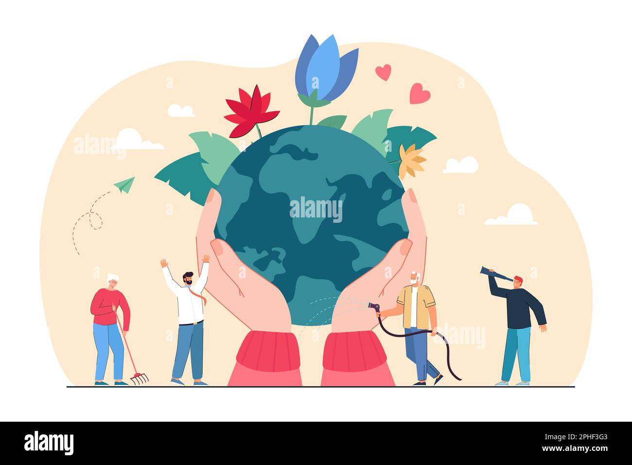 Ecology protecting save environment Stock Vector Images - Alamy