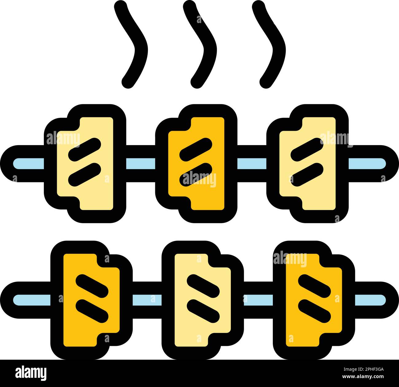Barbecue grill icon. Outline Barbecue grill vector icon for web design ...