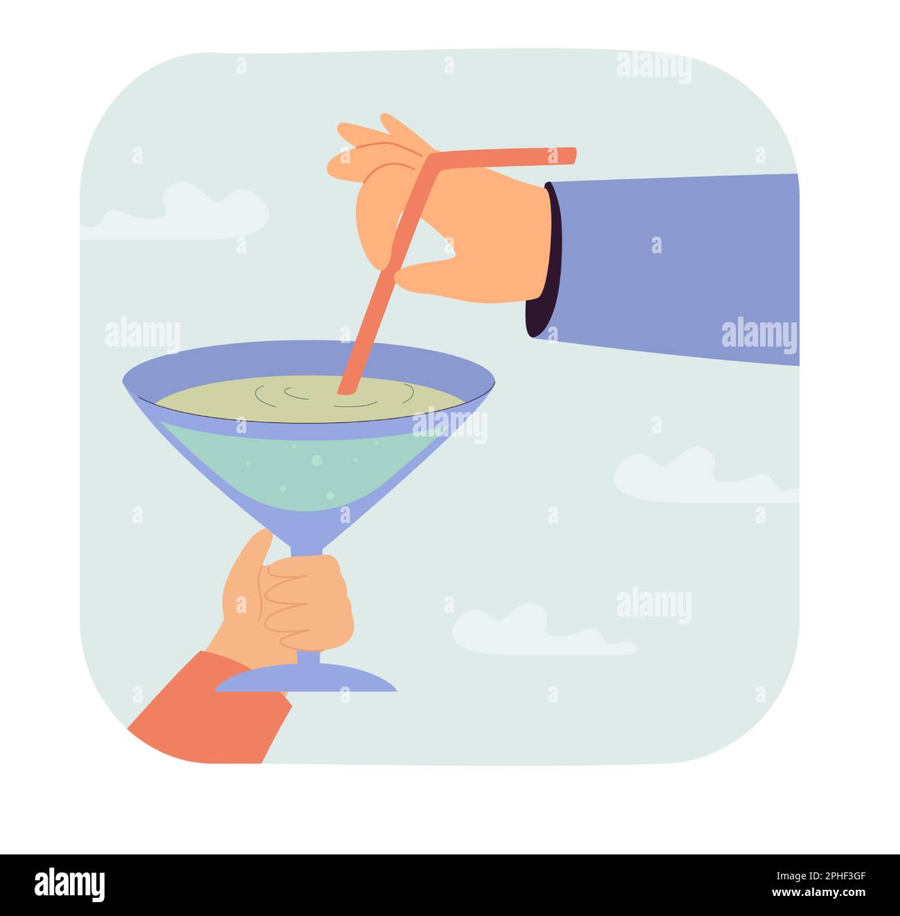 Glass cocktail straw on background Stock Vector Images - Alamy