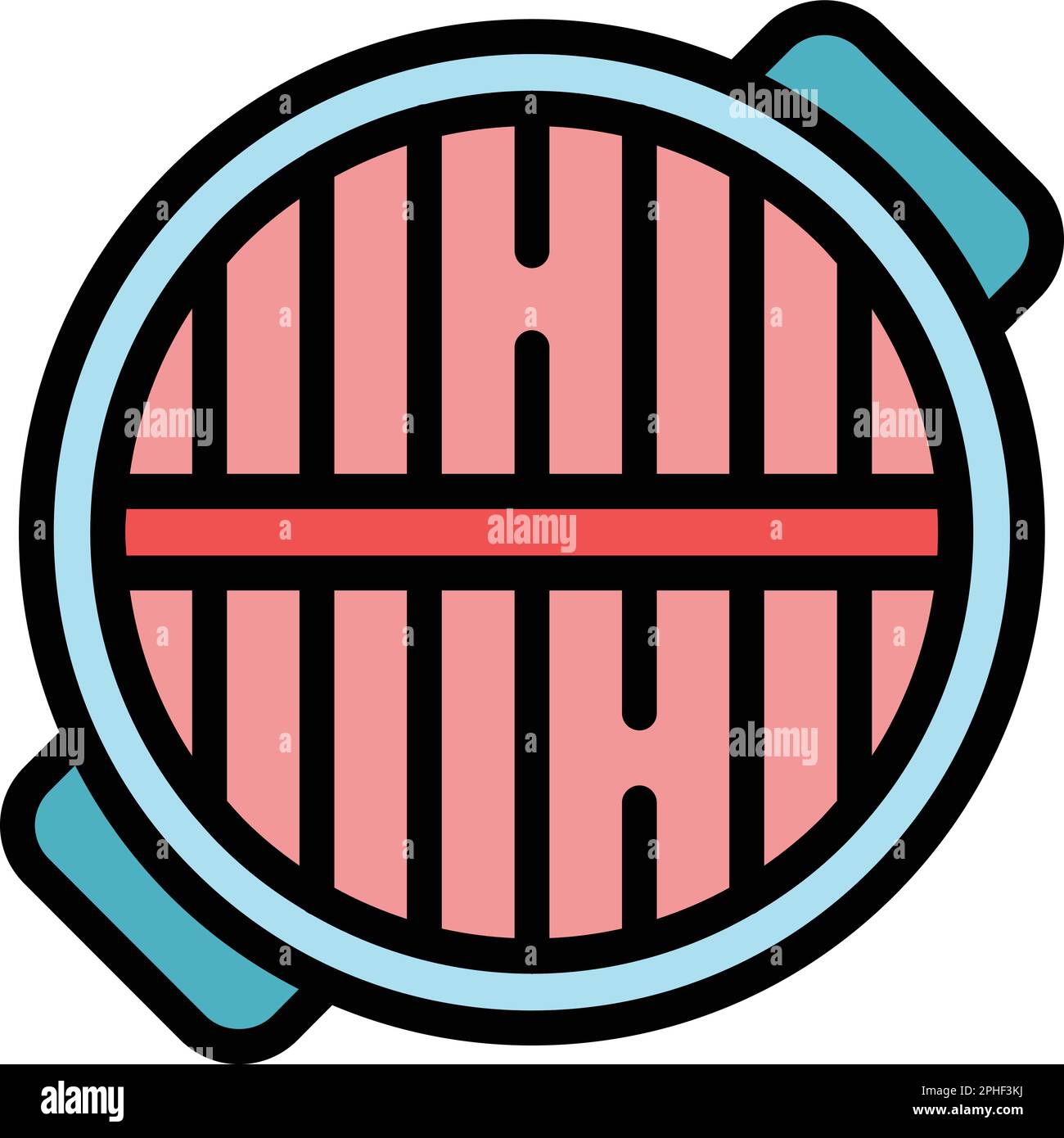 Round grill icon. Outline Round grill vector icon for web design ...