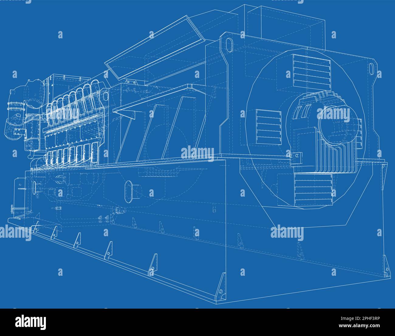Diesel and gas industrial electric equipment. Diesel generator Stock ...