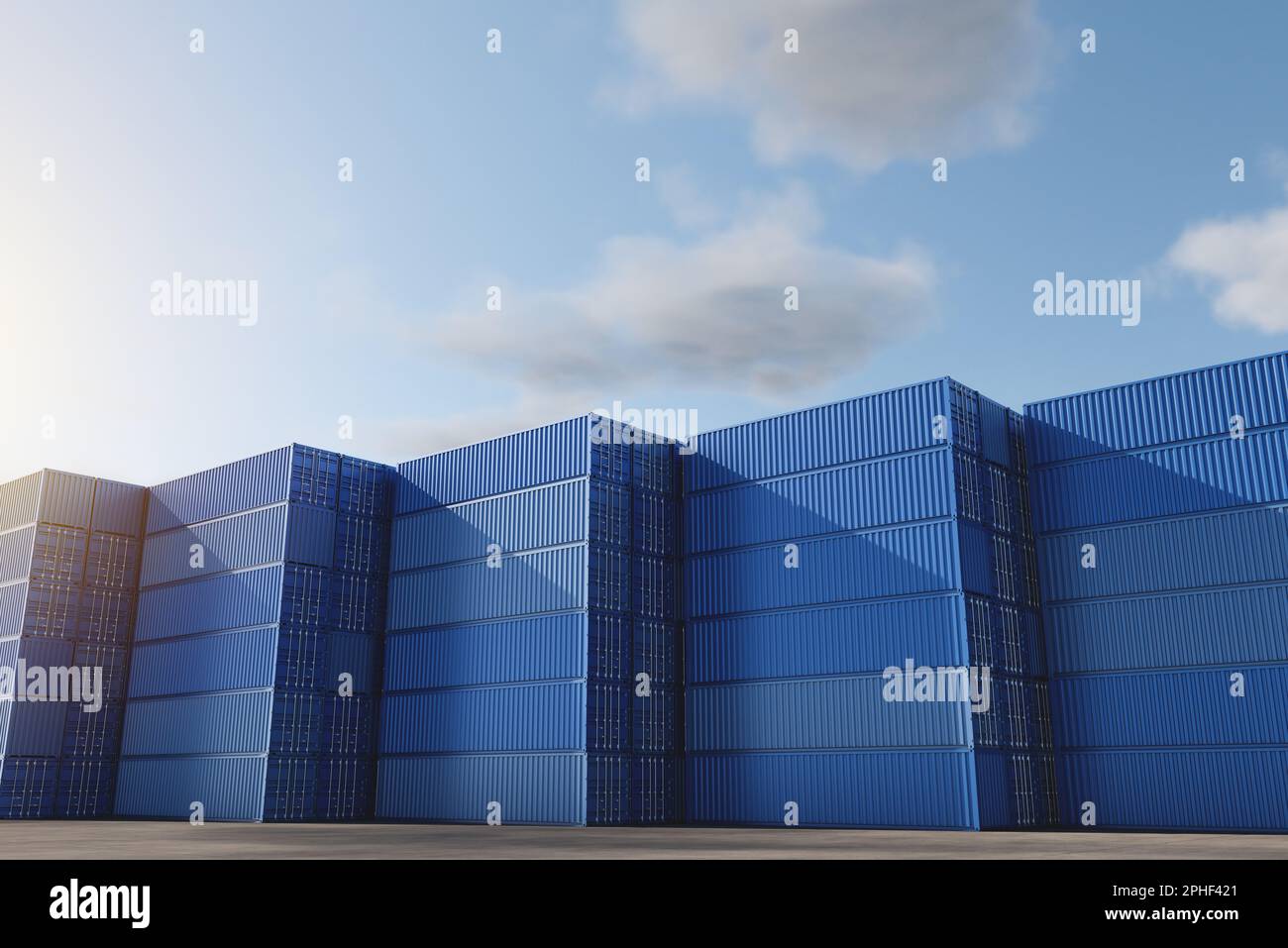 Blue containers hi-res stock photography and images - Alamy