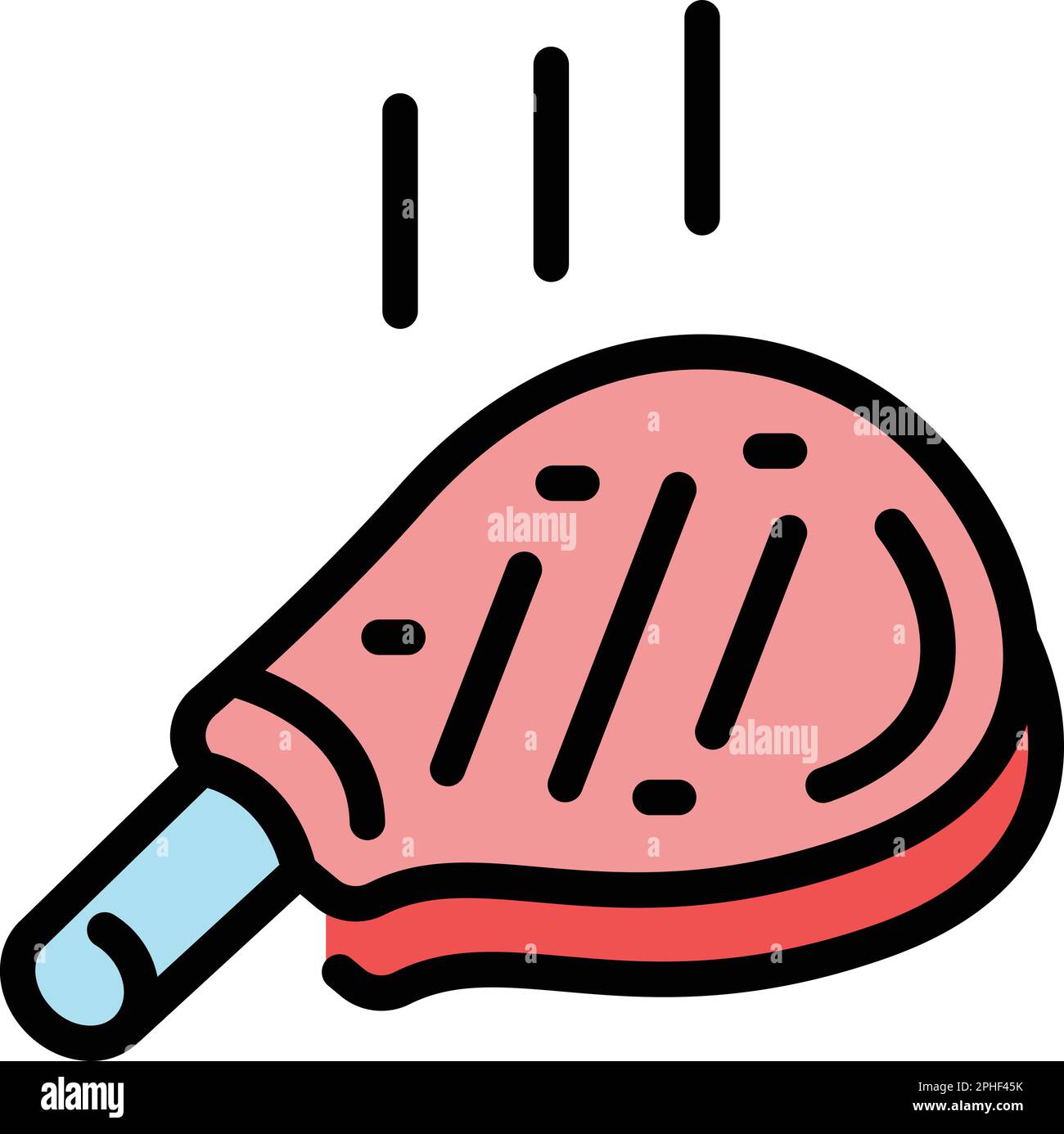 Grilled rib icon. Outline Grilled rib vector icon for web design ...