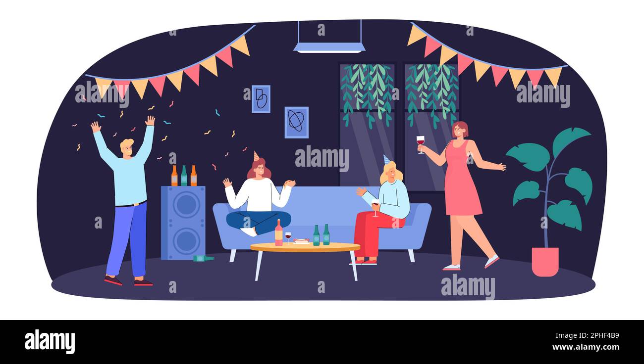 Conversation night Cut Out Stock Images & Pictures - Alamy