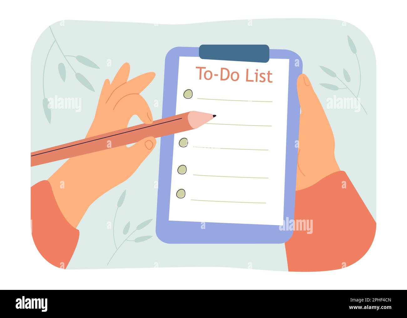 Hand writing tasks in to-do list on clipboard Stock Vector Image & Art ...