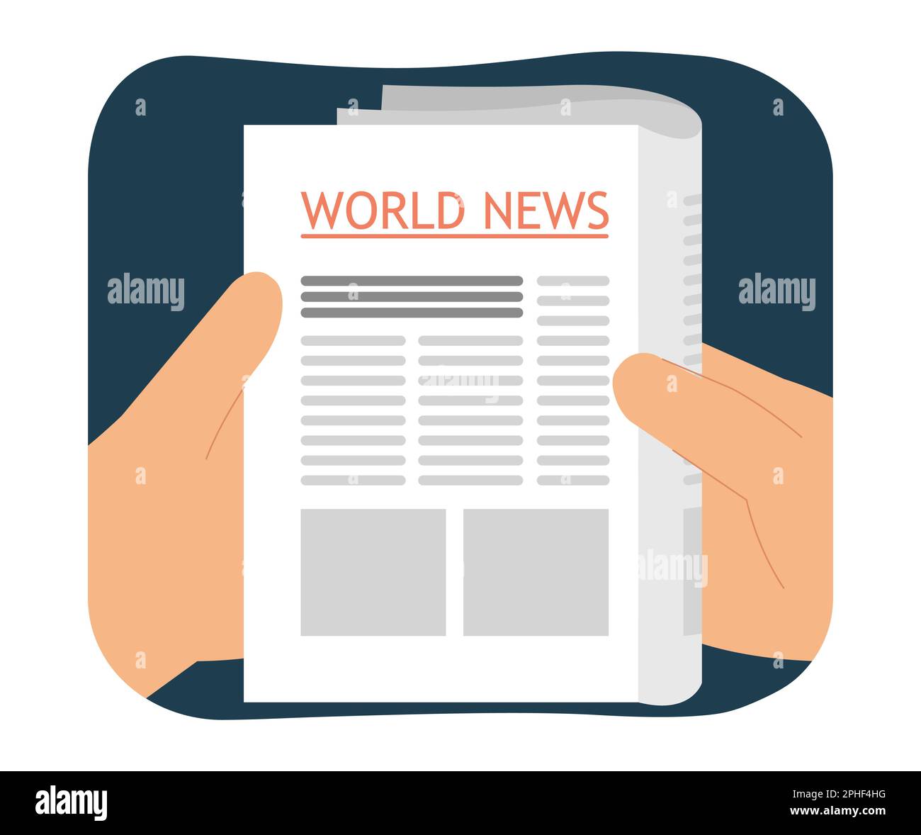 Hands holding newspaper Stock Vector Images - Alamy
