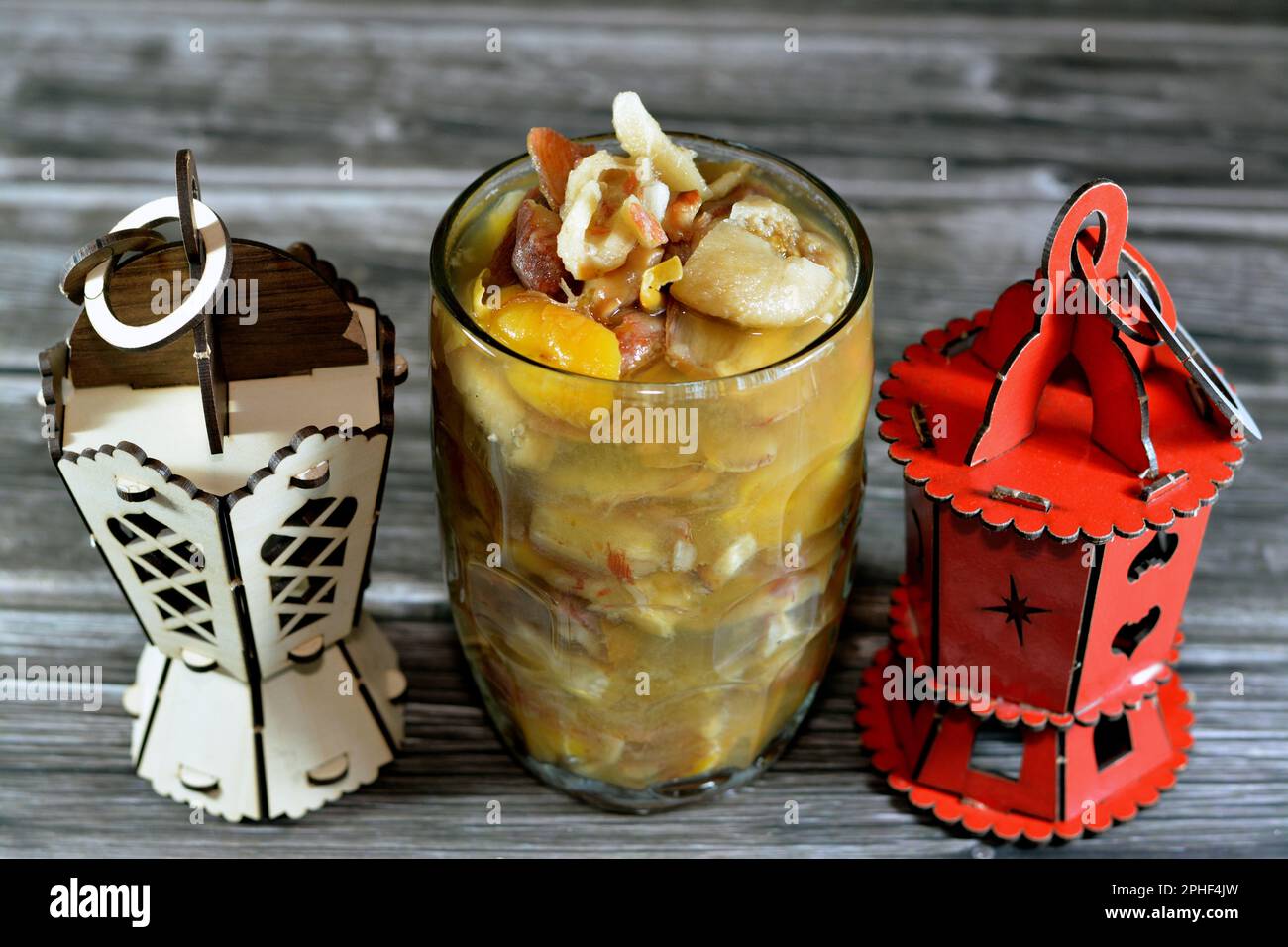 Dried fruits compote, Traditional Khoshaf kushaf dates compote that is ...