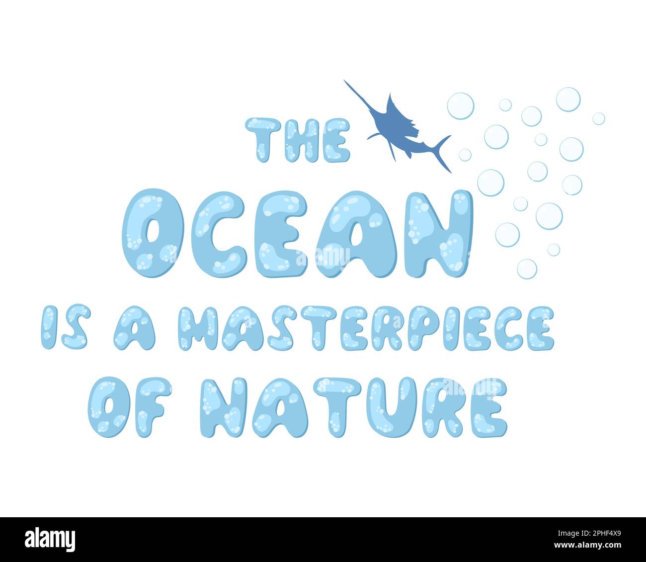 the ocean is a masterpiece of nature. An inspiring quote. Modern ...