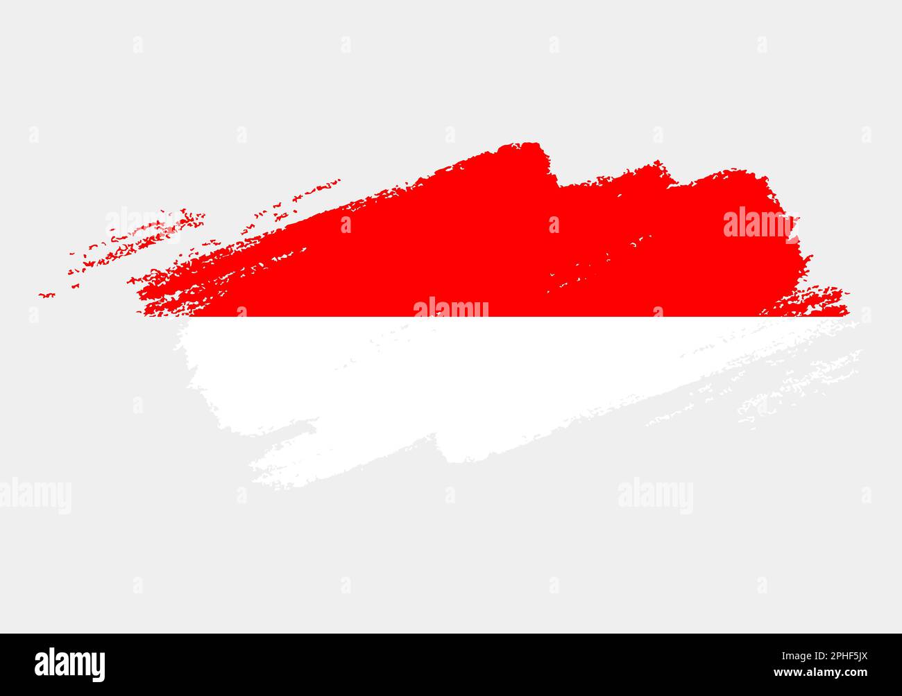 Artistic grunge brush flag of Indonesia isolated on white background ...