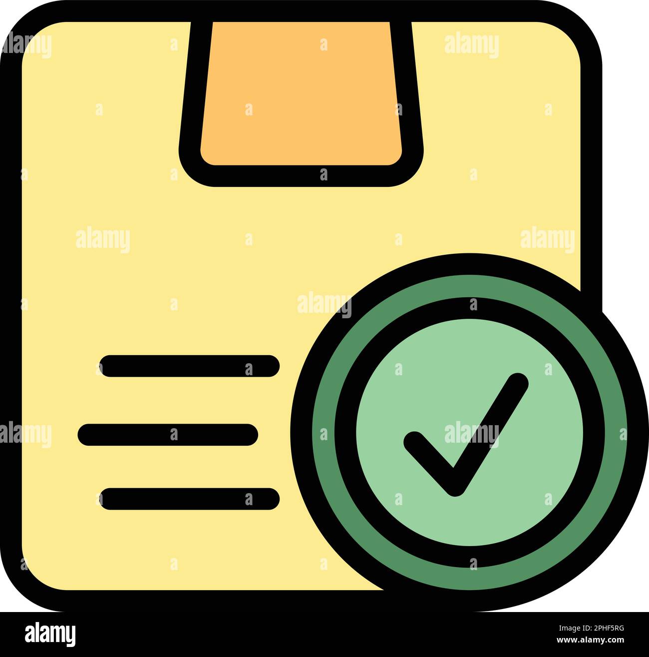 Delivered parcel icon. Outline Delivered parcel vector icon for web ...